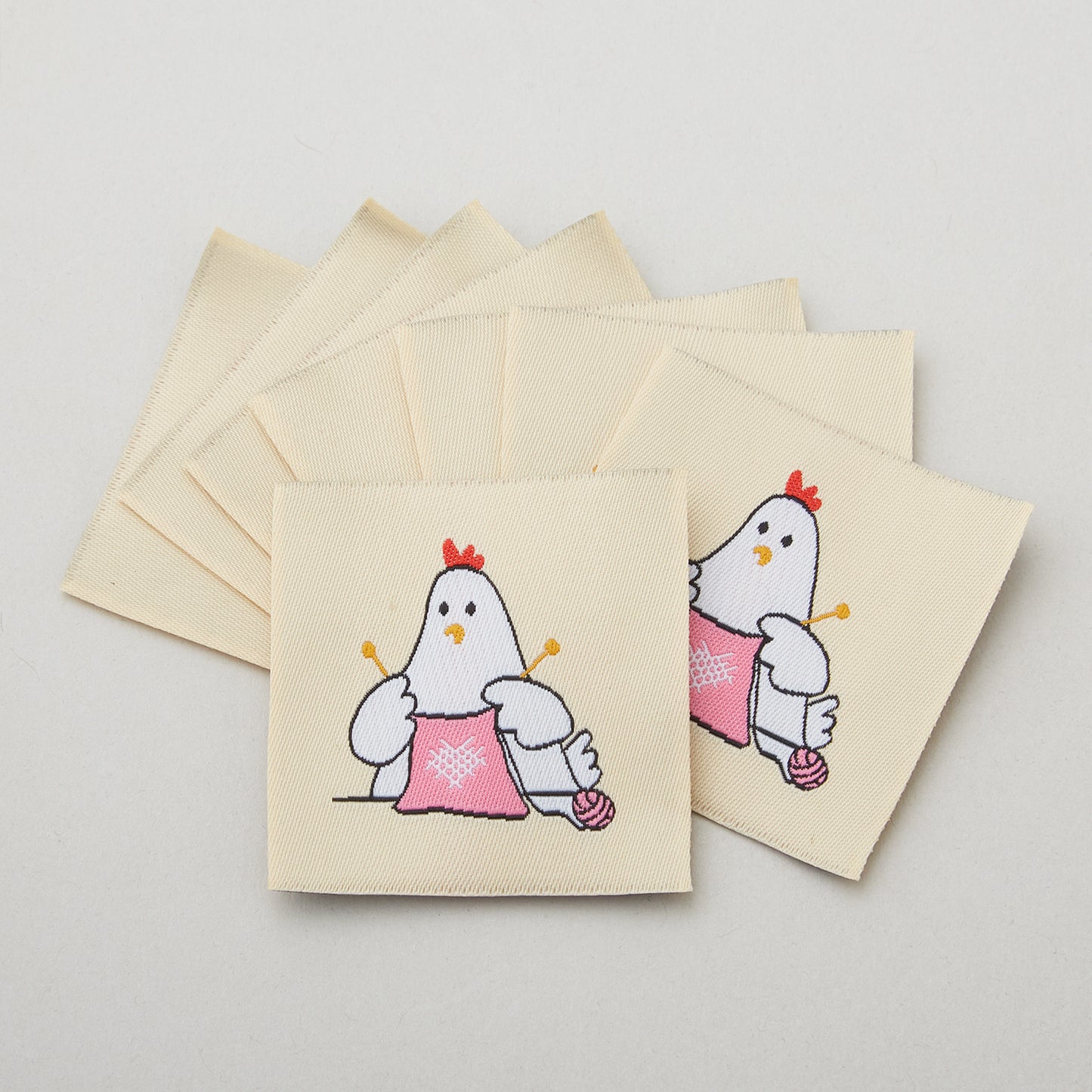 Minki Kim Woven Labels - Knitting Chicken