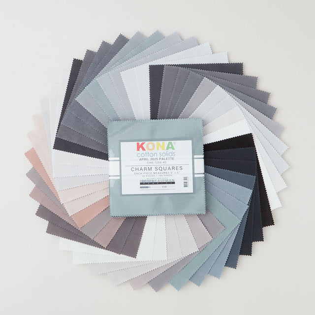 Kona Cotton - Grays April 2025 Charm Pack