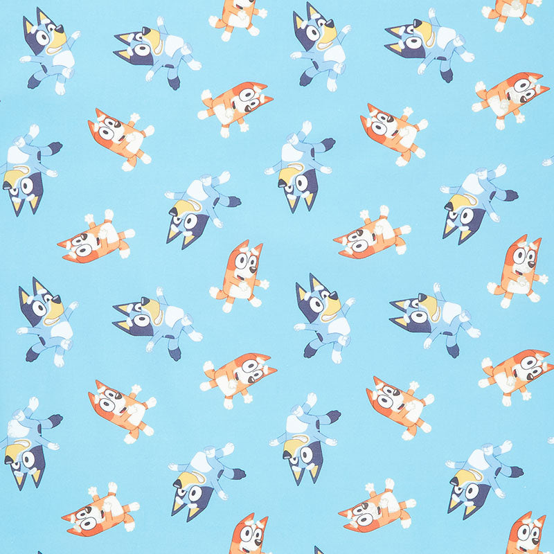Bluey - Bluey and Bingo Light Blue Yardage