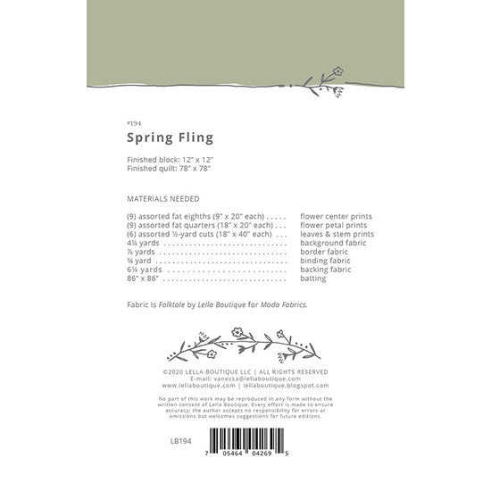 Digital Download - Spring Fling Pattern