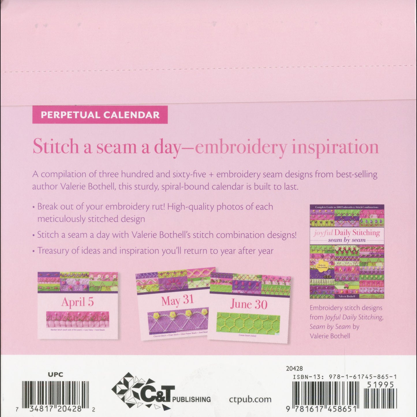 365+ Embroidery Combinations Perpetual Calendar