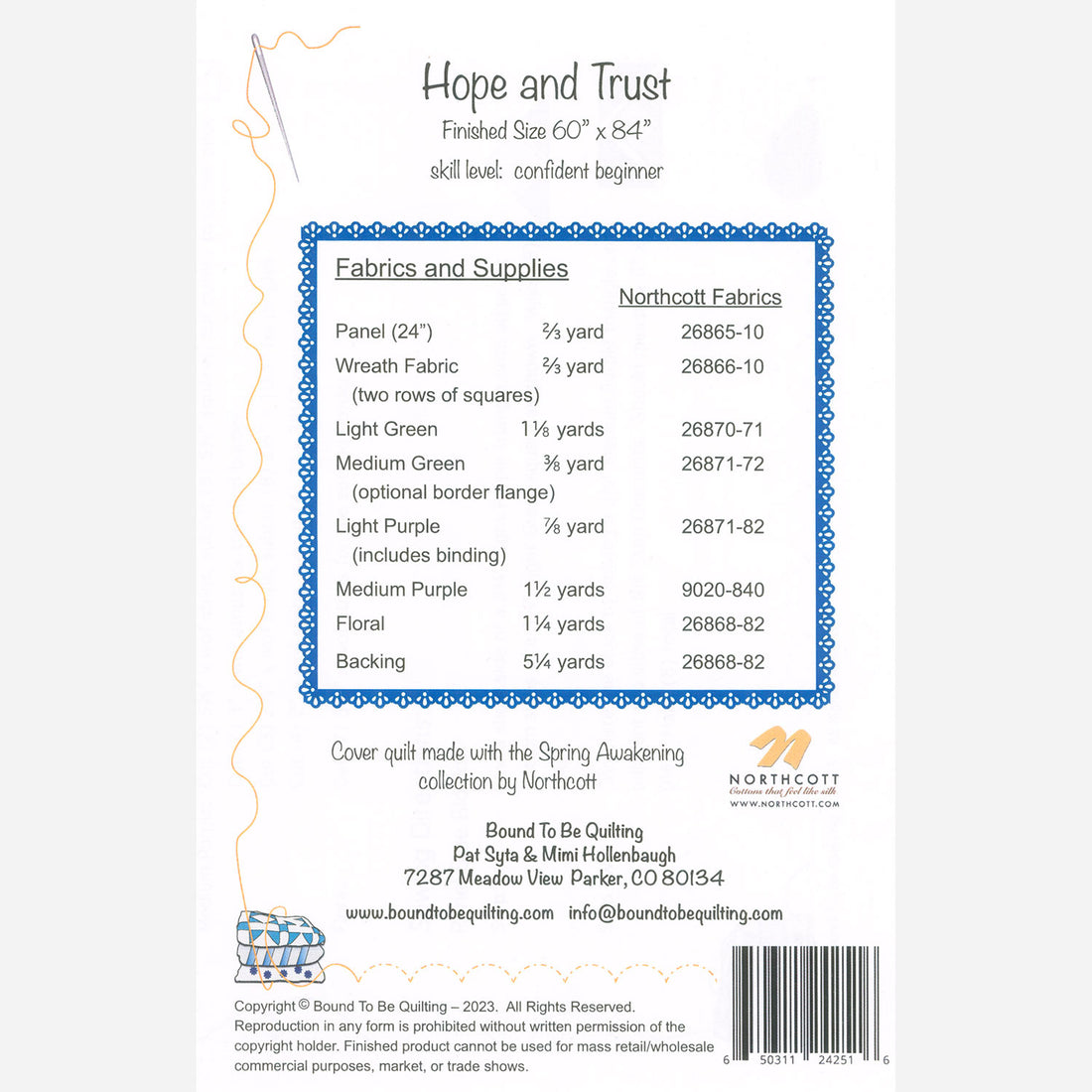 Hope and Trust Quilt Kit