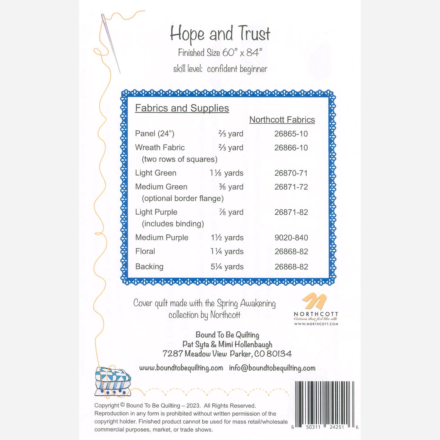 Hope and Trust Quilt Kit