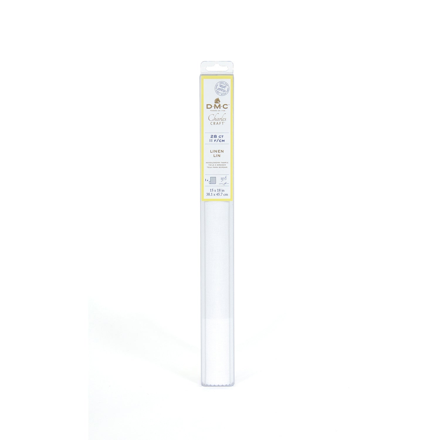 Charles Craft Linen - White Snow 15" x 18" Cut