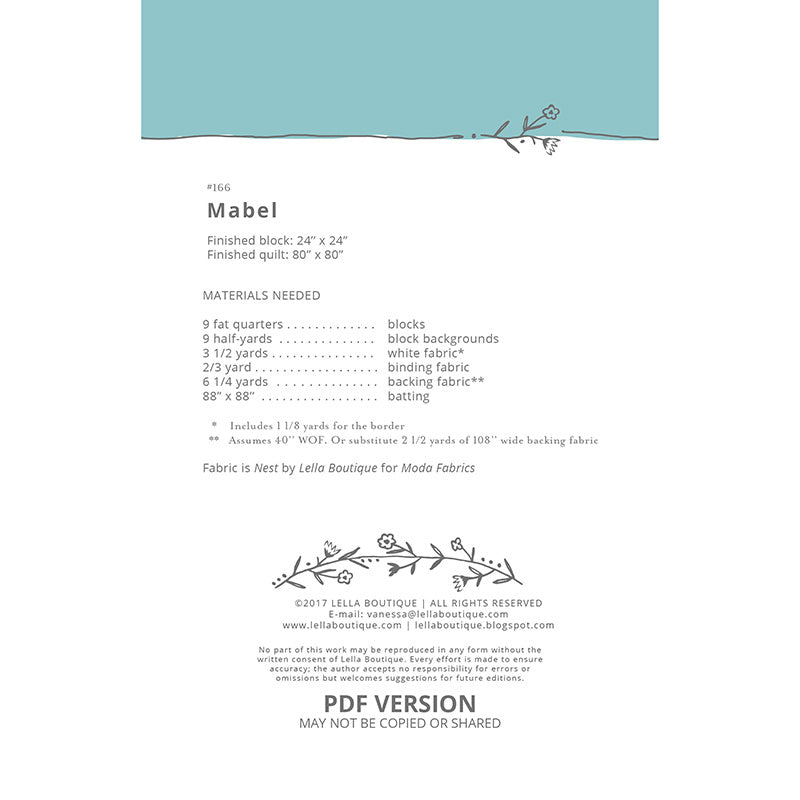 Digital Download - Mabel Pattern