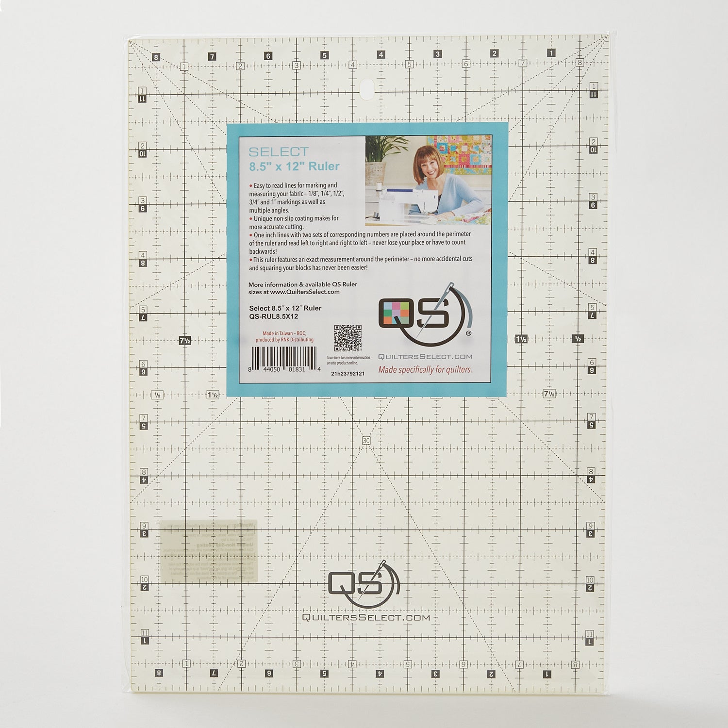 Quilters Select Non-Slip Ruler - 8.5'' x 12''