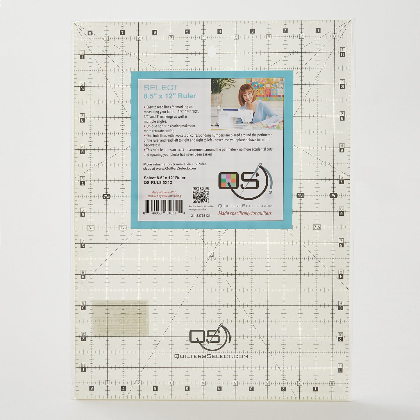 Quilters Select Non-Slip Ruler - 8.5'' x 12''