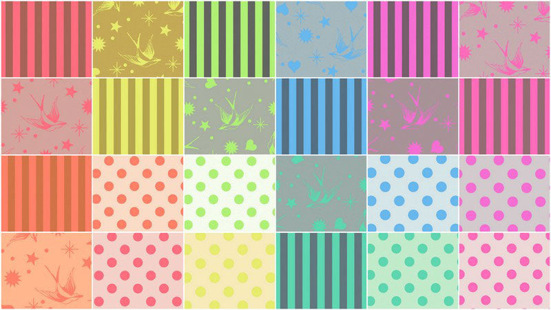 Tula Pink's True Colors Neon 10" Squares