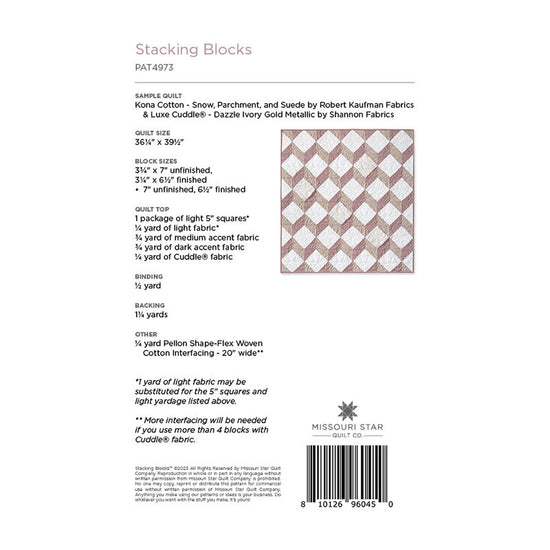 Stacking Blocks Quilt Pattern by Missouri Star