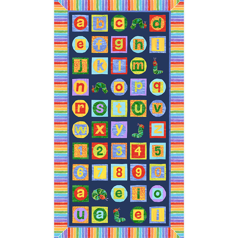 The Very Hungry Caterpillar - Alphabet Navy Panel