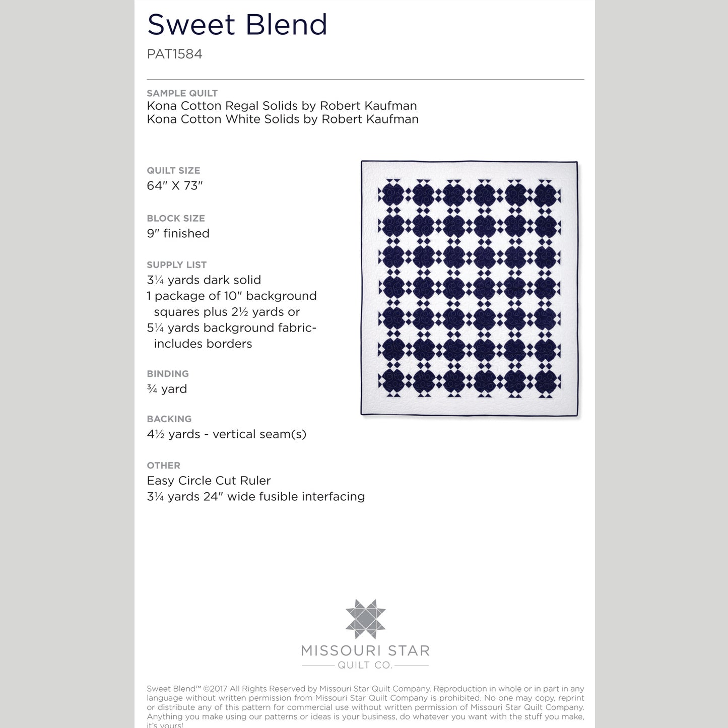 Digital Download - Sweet Blend Quilt Pattern by Missouri Star