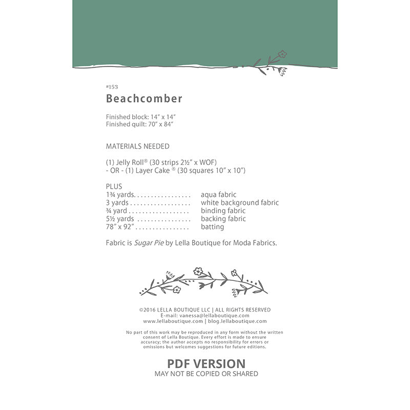 Digital Download - Beachcomber Pattern