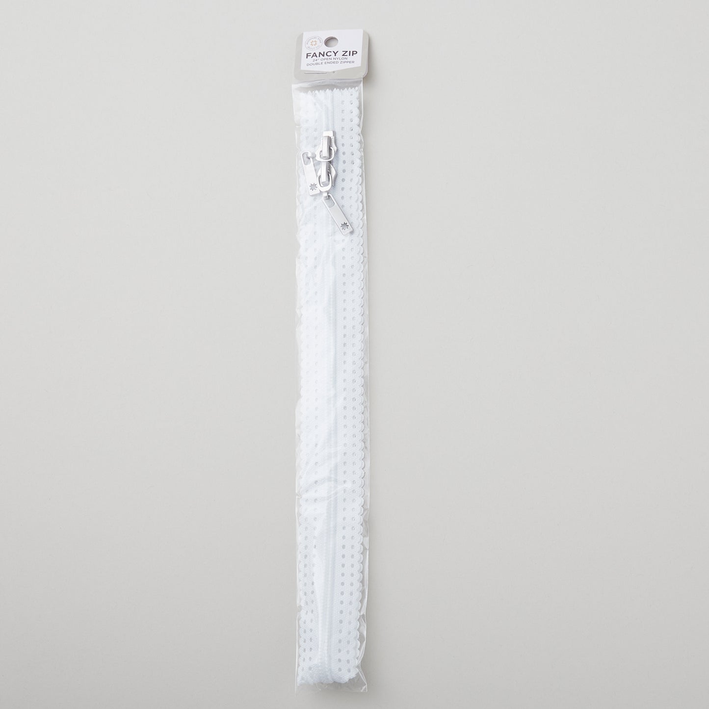 Missouri Star Fancy Zips 24" Double Headed Zipper - White