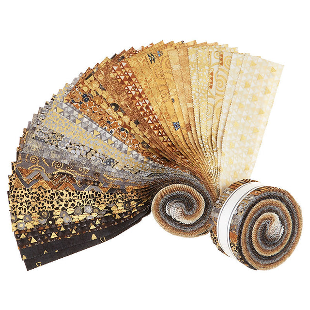 Gustav Klimt Neutral Colorstory Metallic Roll Up