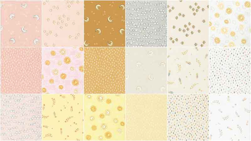 Cozy Cotton Flannels - Over the Moon Pastel Colorstory Fat Quarter Bun