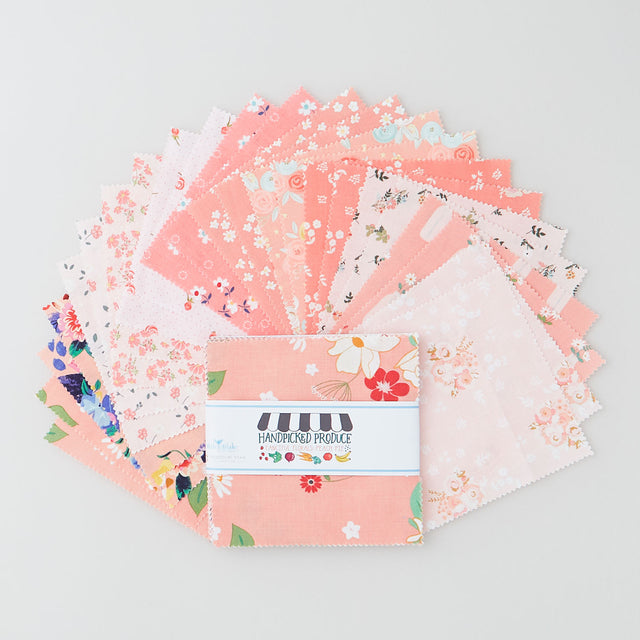 Handpicked Produce - Fanciful Florals Peach Pie 5" Stackers 24 pcs.