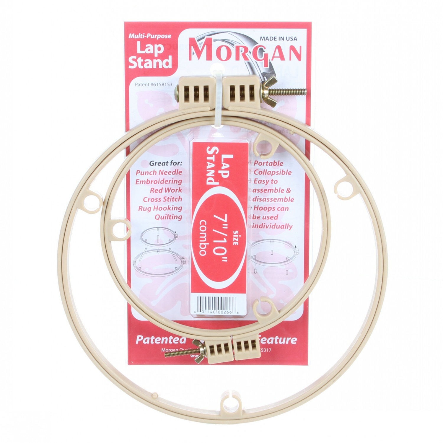 Morgan No-Slip Lap Stand Size 7" & 10" Hoop Combo