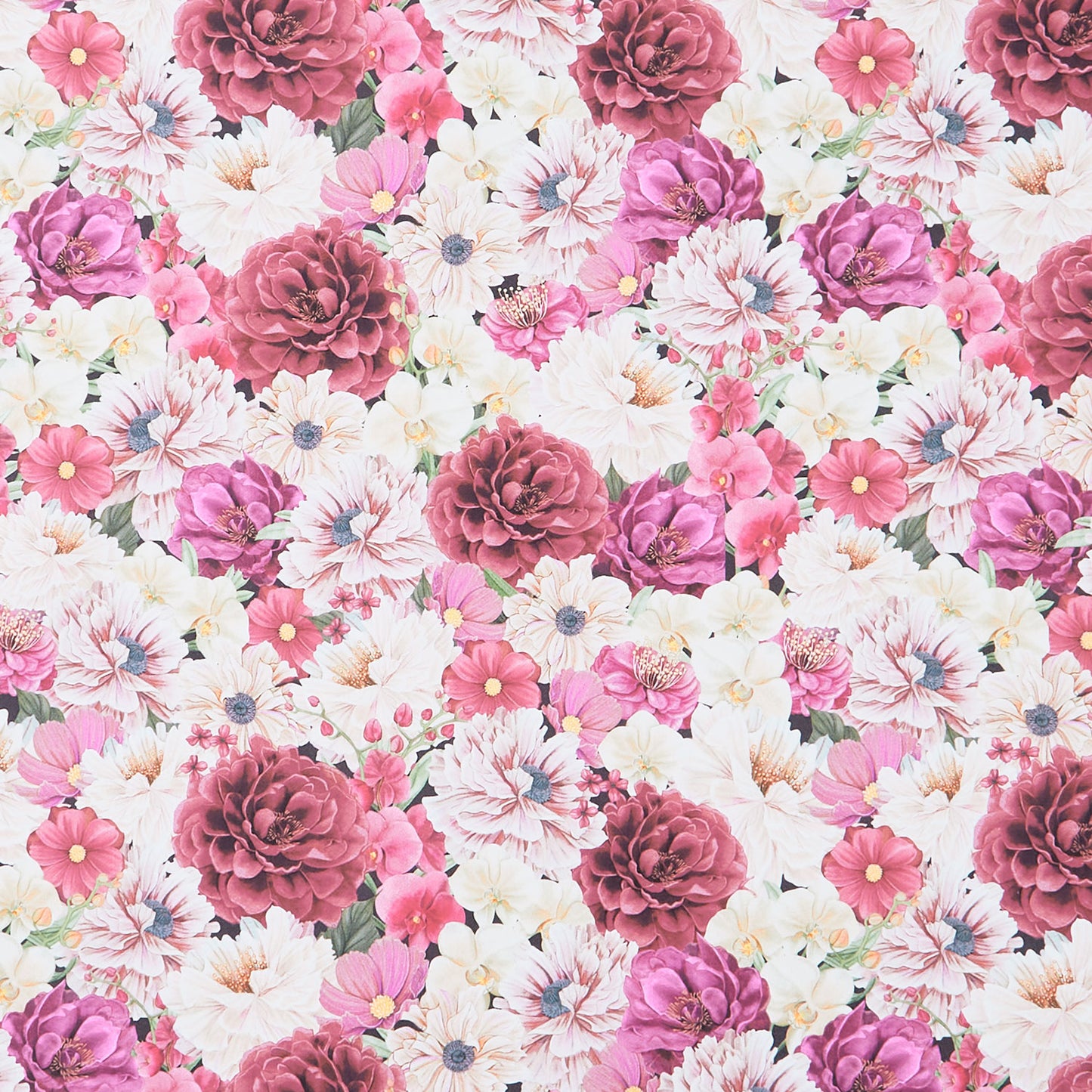 Midnight Garden - Packed Floral Multi Yardage