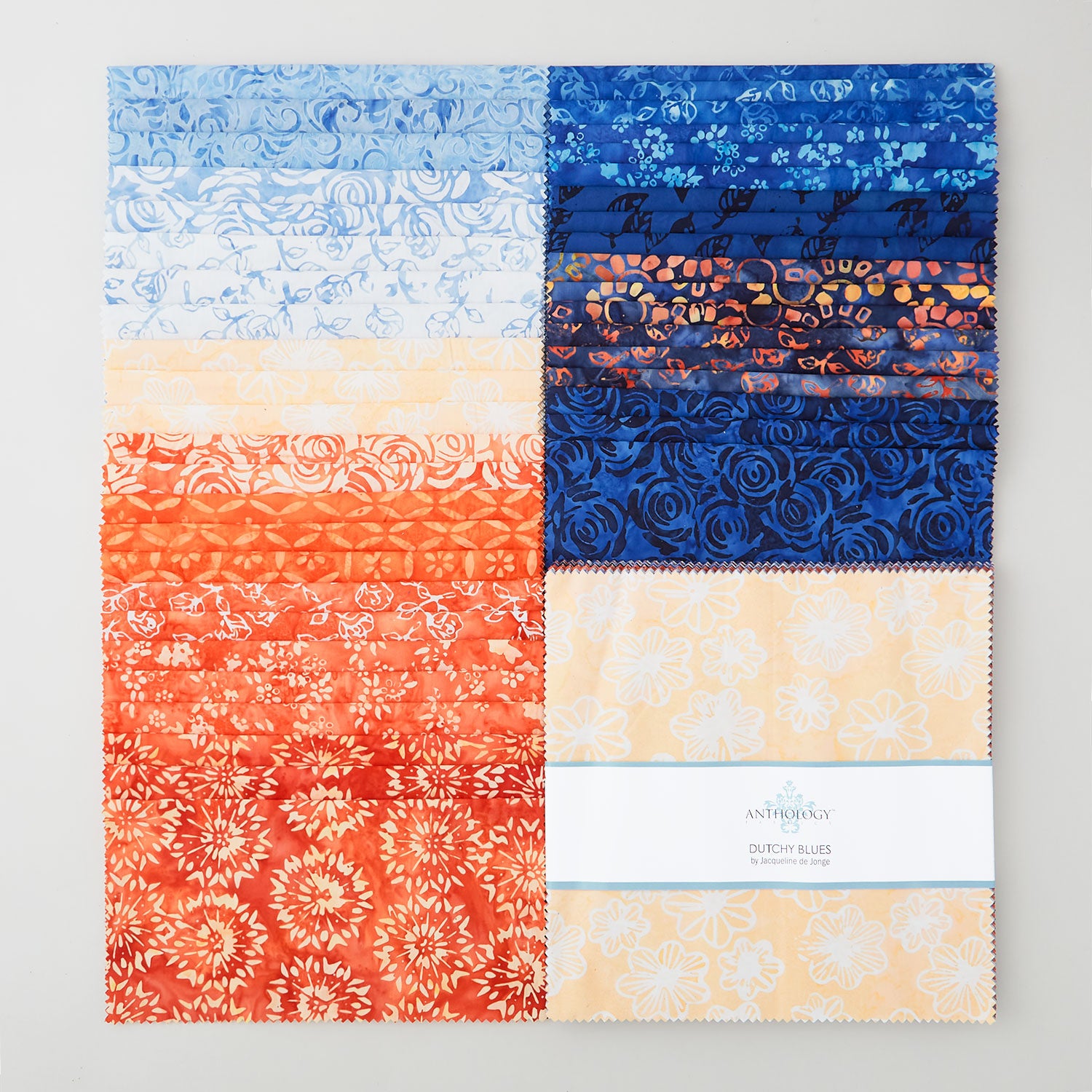 Dutchy Blues Batiks 10" Squares