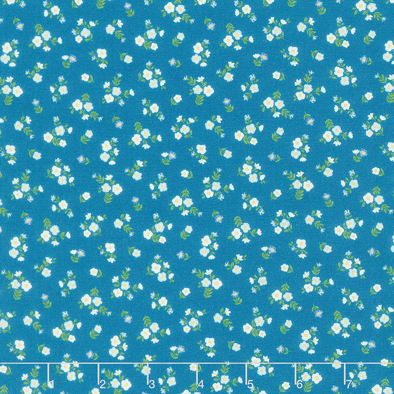 Blue Calico Fabric