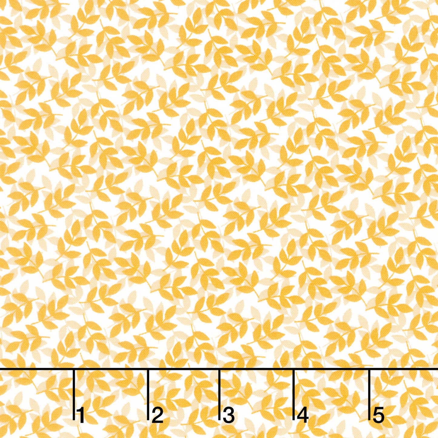 With A Flourish - Leaves Mustard Yardage