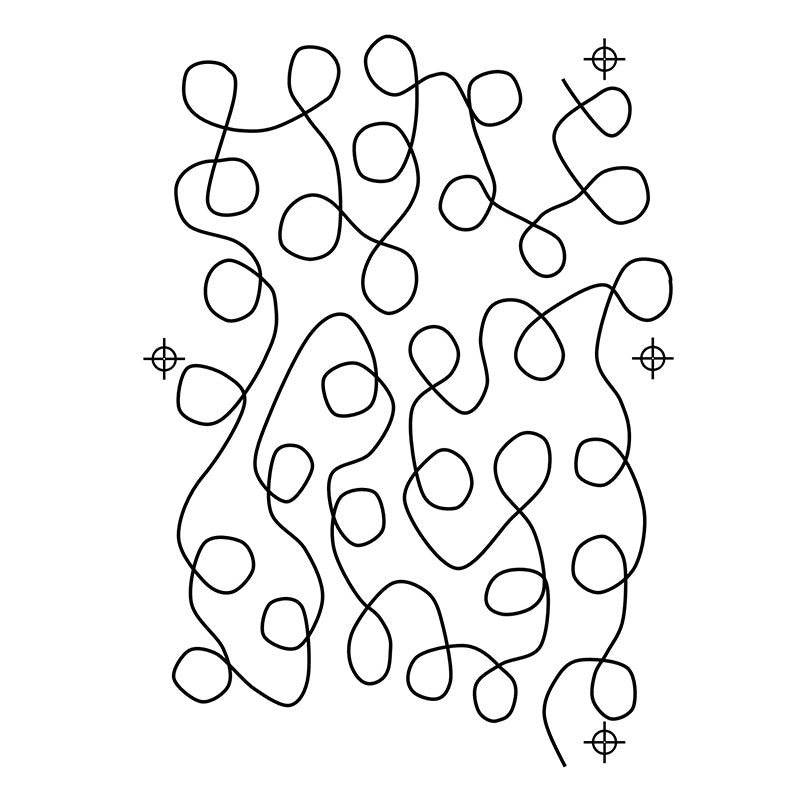 Full Line Stencil - Loopy Meander Small