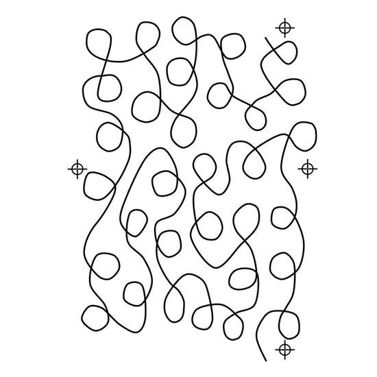 Full Line Stencil - Loopy Meander Small