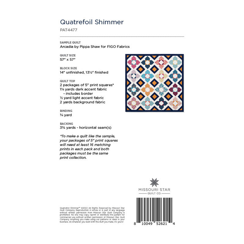 Quatrefoil Shimmer Quilt Pattern by Missouri Star