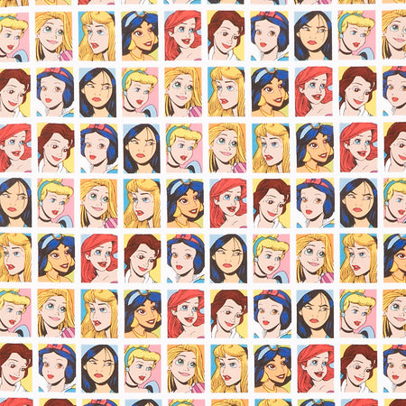 Disney Princess - Princess Grid Face Multi Yardage