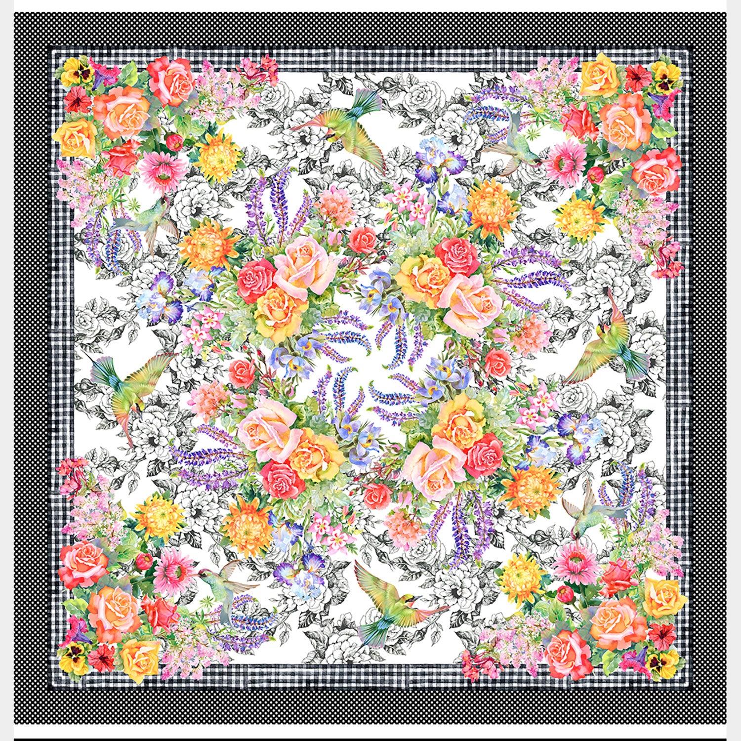 Decoupage - Floral Tablecloth Multi Panel