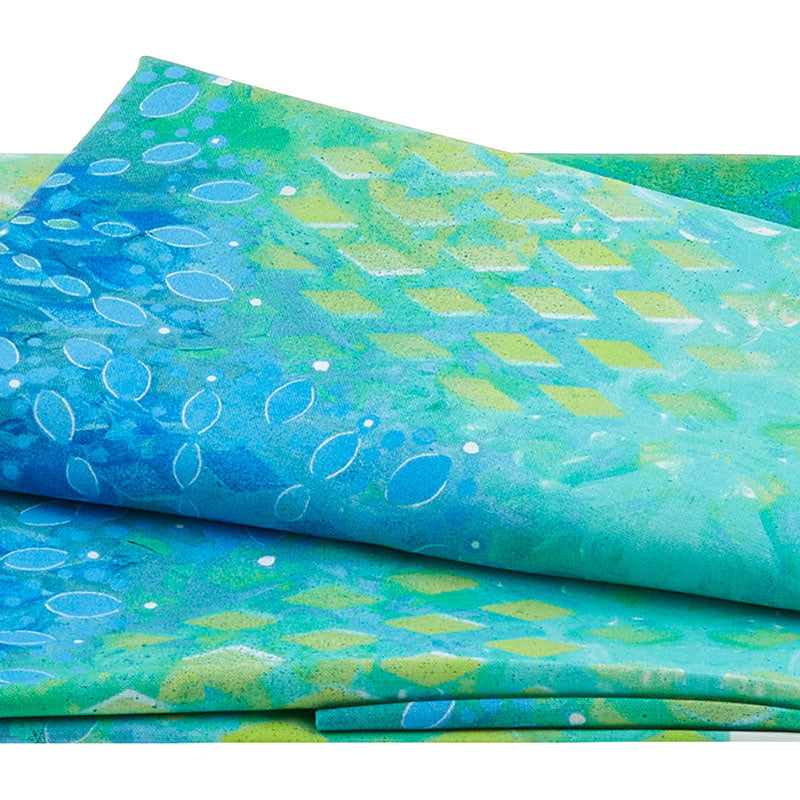 Happy Blooms - Stardust Cyan 2 Yard Cut