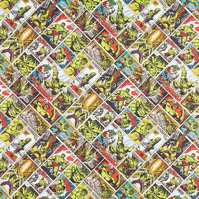 Marvel - Hulk Comic Frames Tan Yardage