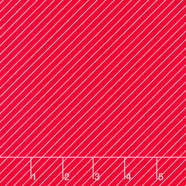 Cheerfully Red - Stripe Red Yardage