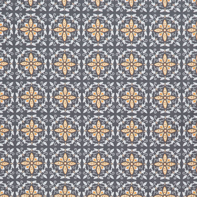 Honey and Lavender - Bumble Bee Tiles Charcoal Yardage