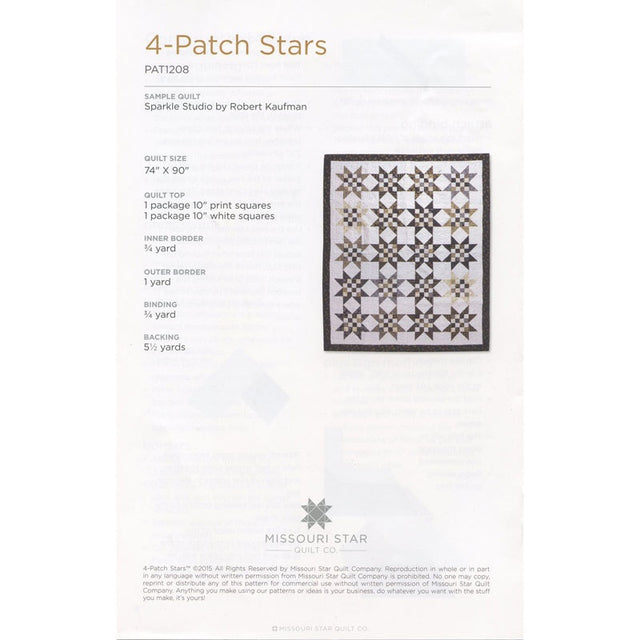 4-Patch Stars Pattern by Missouri Star