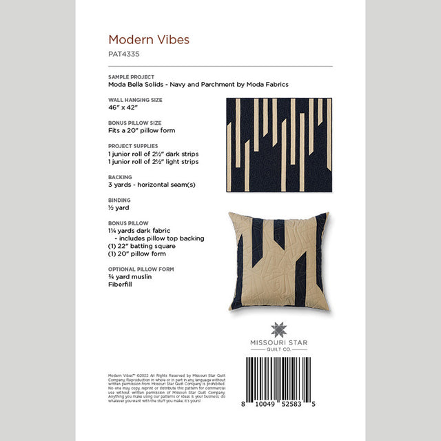 Digital Download - Modern Vibes Quilt Pattern by Missouri Star