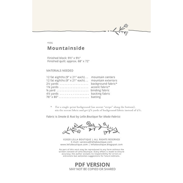 Digital Download - Mountainside Pattern