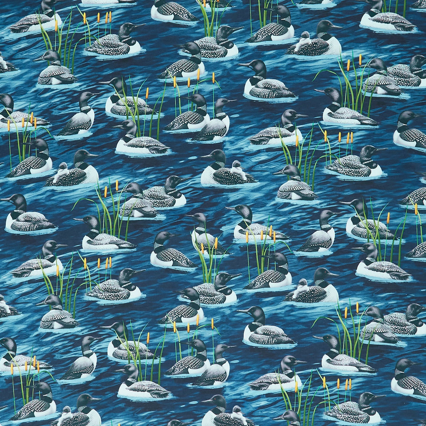 Novelty - Lake Life Loons Blue Yardage