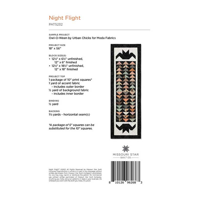 Night Flight Quilt Pattern by Missouri Star