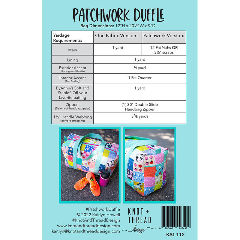 Patchwork Duffle Pattern