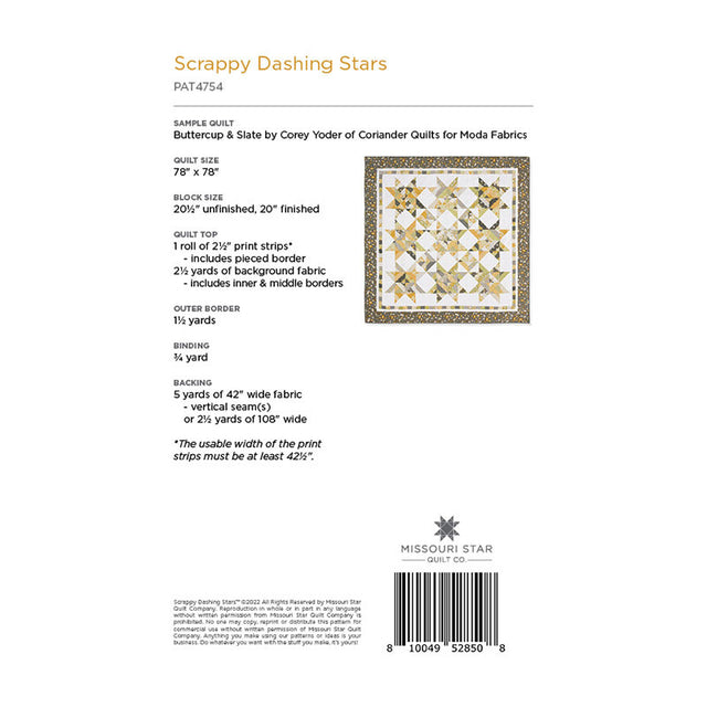 Scrappy Dashing Stars Quilt Pattern by Missouri Star