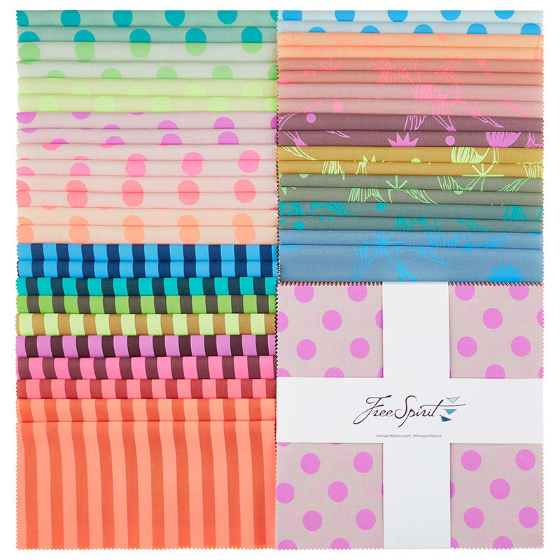 Tula Pink's True Colors Neon 10" Squares