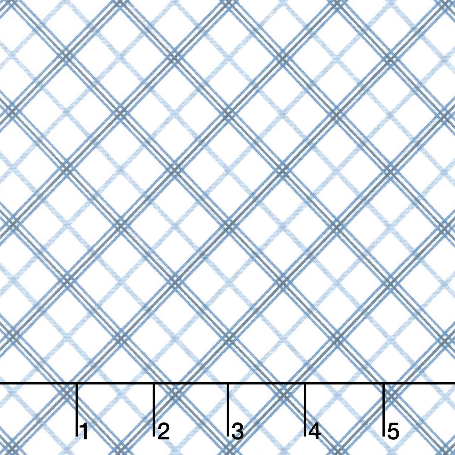 Kimberbell Basics - Plaid Blue Yardage