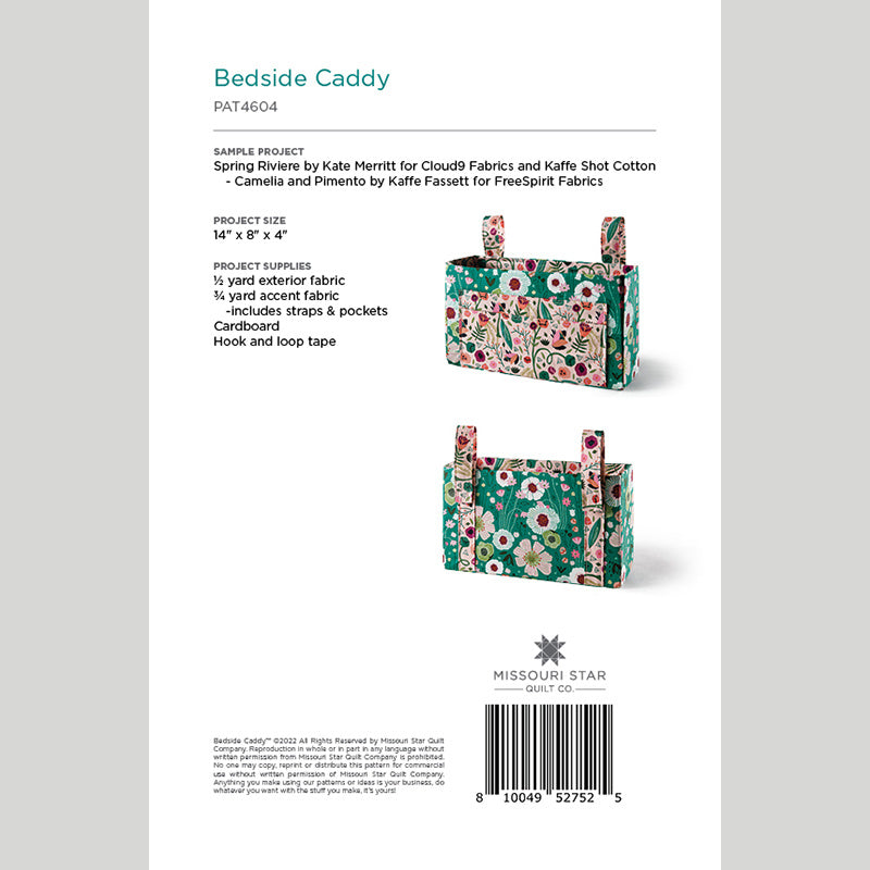 Digital Download - Bedside Caddy Pattern by Missouri Star