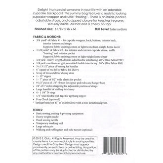 Cozy Cakes Backpack Pattern