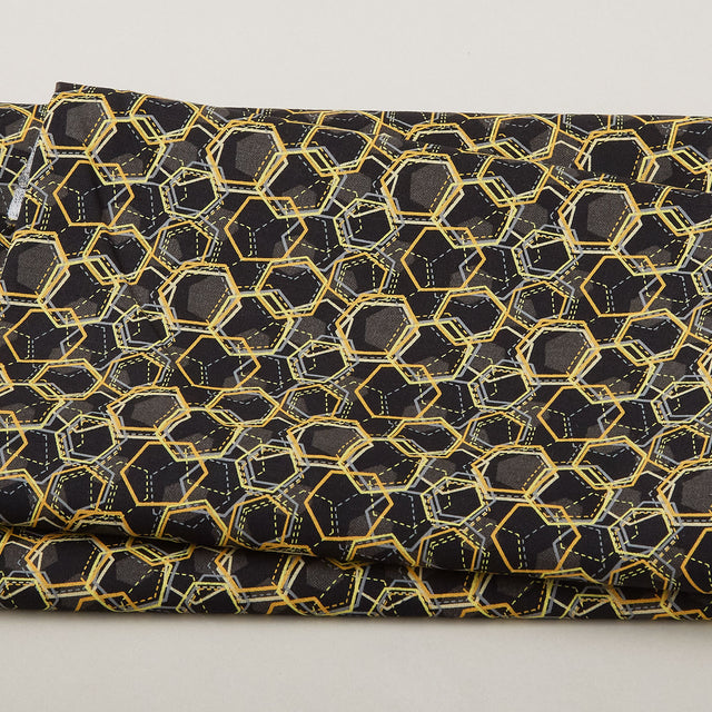 Mellow Yellow - Geo Black 2 Yard Cut