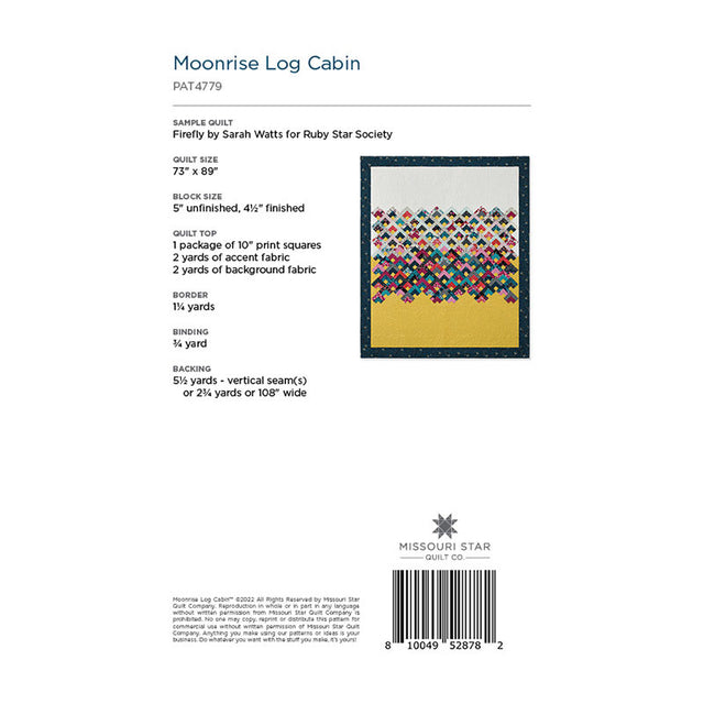 Moonrise Log Cabin Quilt Pattern by Missouri Star