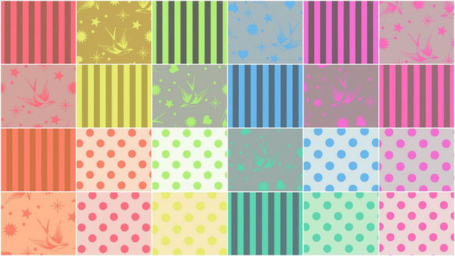 Tula Pink's True Colors Neon Charm Pack