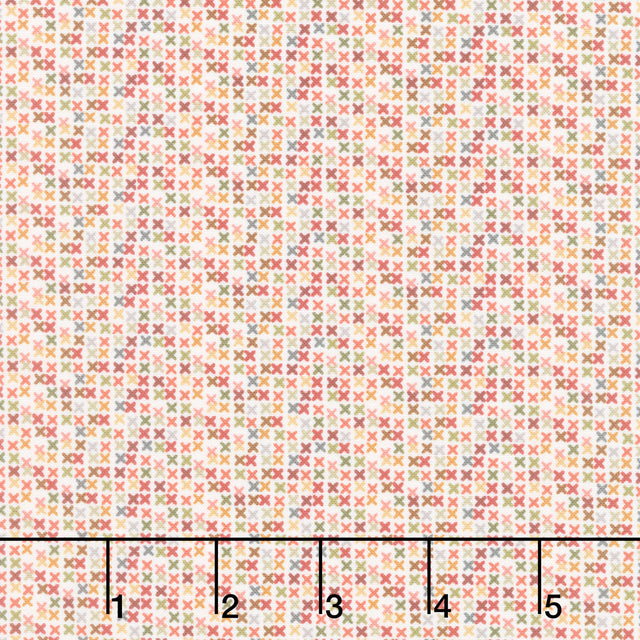 Home Sweet Home - Cross Stitch Texture Cream Yardage