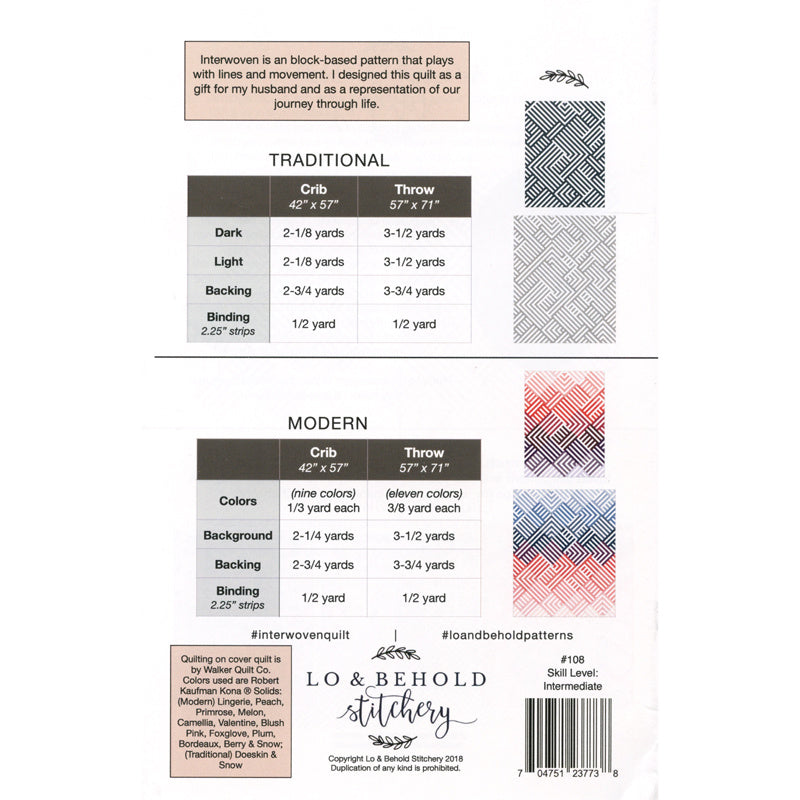 Interwoven Quilt Pattern